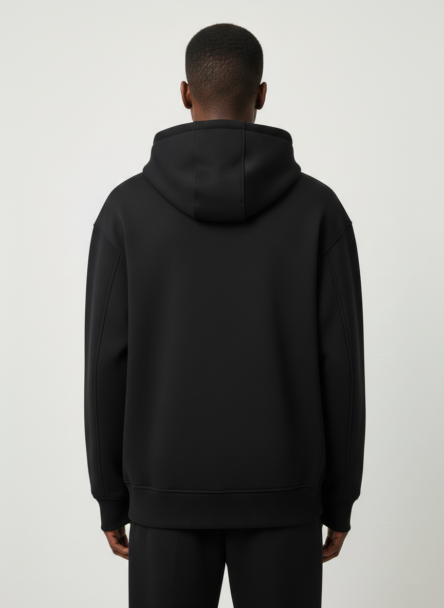 BLACK DOUBLE-ZIP CARGO OVERSIZED HOODIE W25N – VOY Egypt