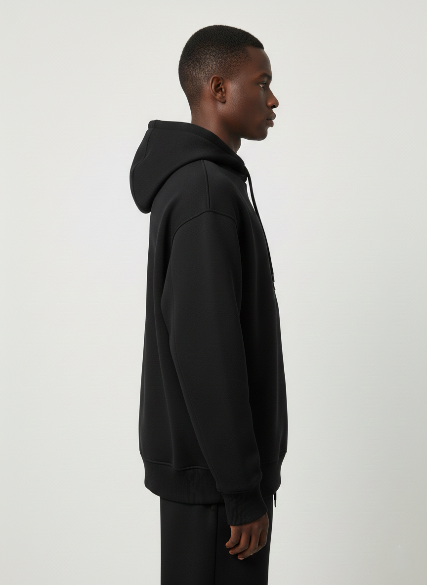 BLACK DOUBLE-ZIP CARGO OVERSIZED HOODIE W25N – VOY Egypt