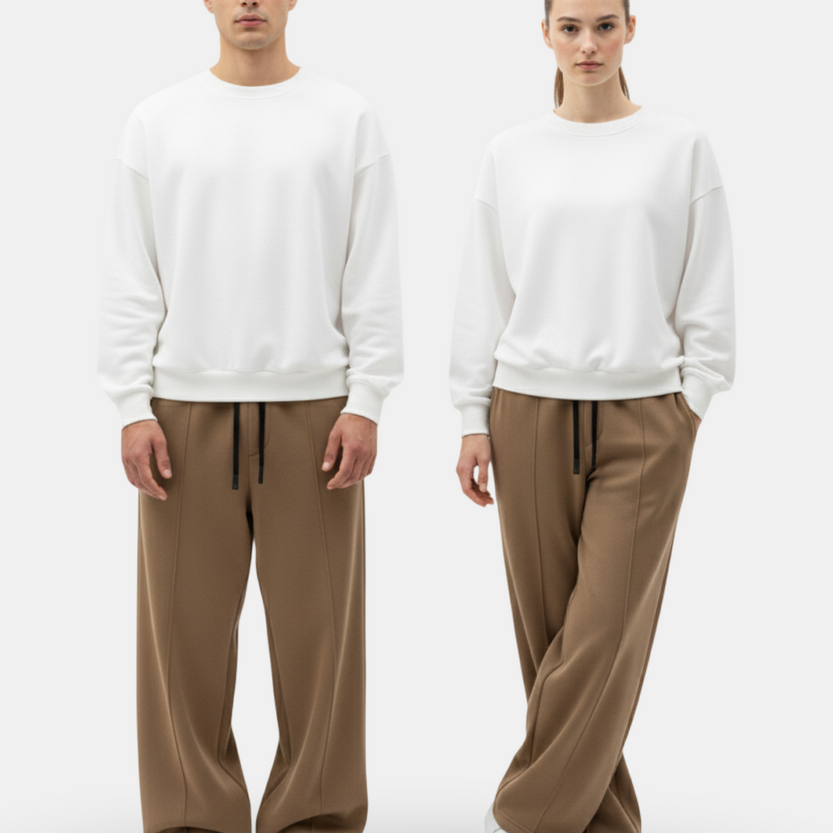 BROWN WIDE-LED UNISEX TAILORED PANTS W26 – VOY Egypt
