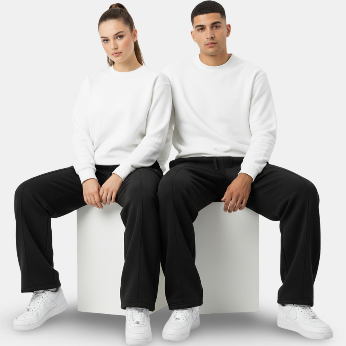 BLACK WIDE-LED UNISEX TAILORED PANTS W25N – VOY Egypt