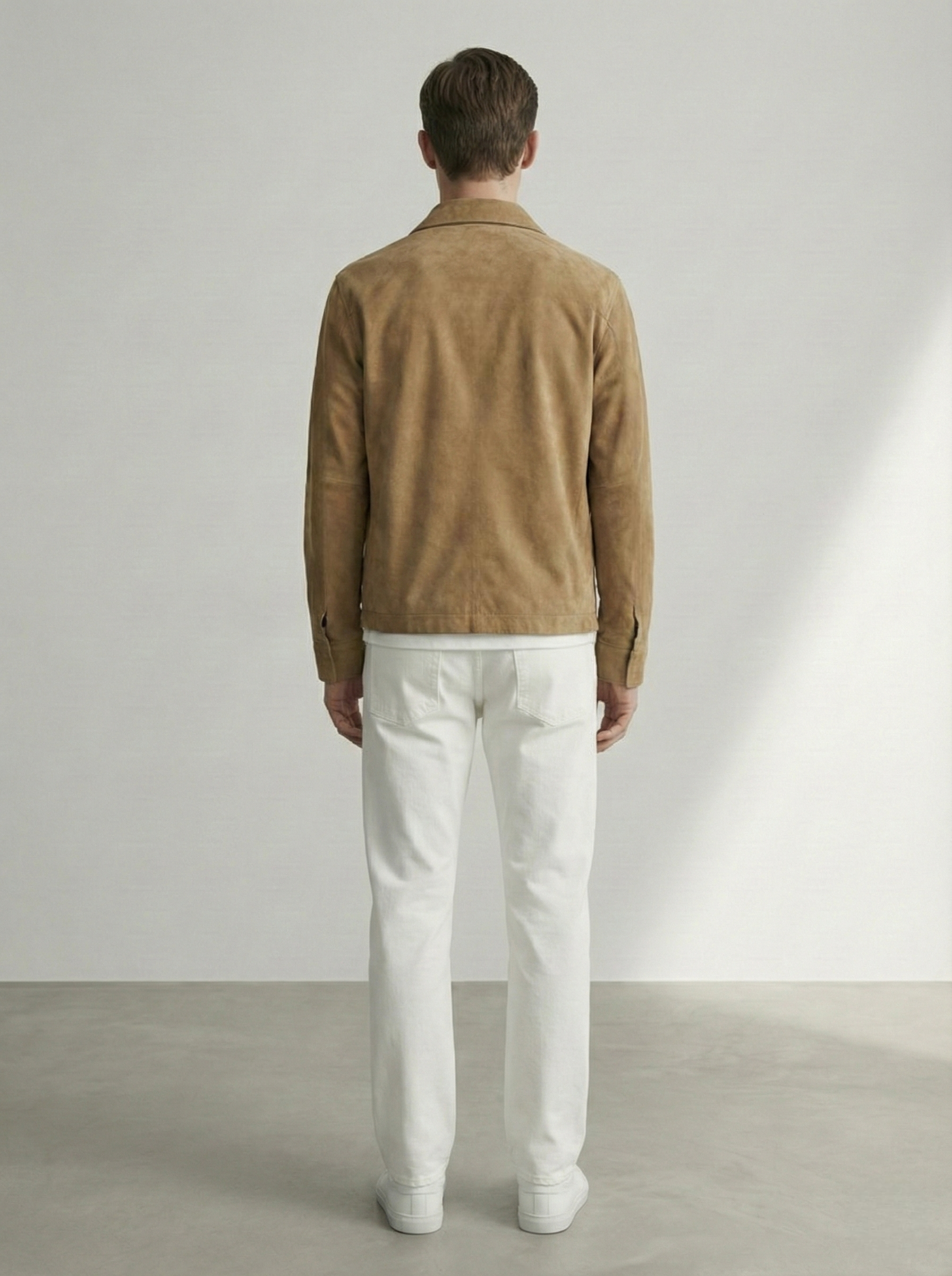 WARM CAMEL SUEDE-TOUCH ZIP OVERSHIRT W25N – VOY Egypt